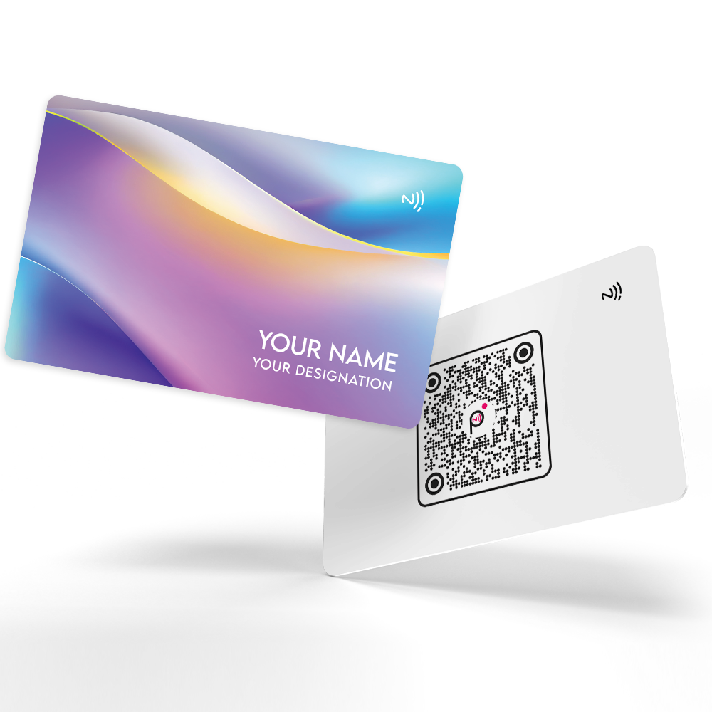 Abstract Waves - Smart NFC Digital Business Card - Scratch Proof ...